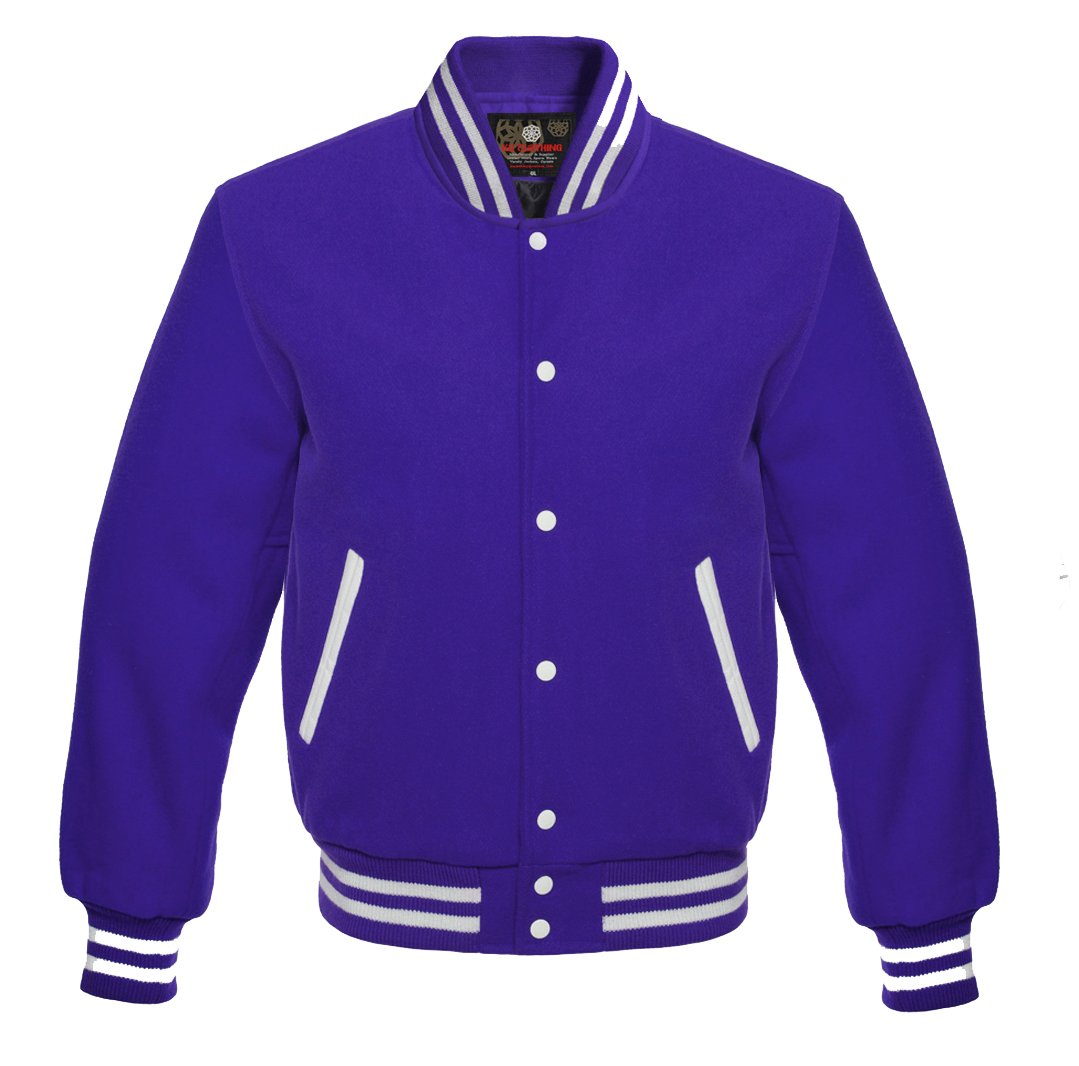 Royal Blue Wool Varsity Jacket - KU Varsity Jackets